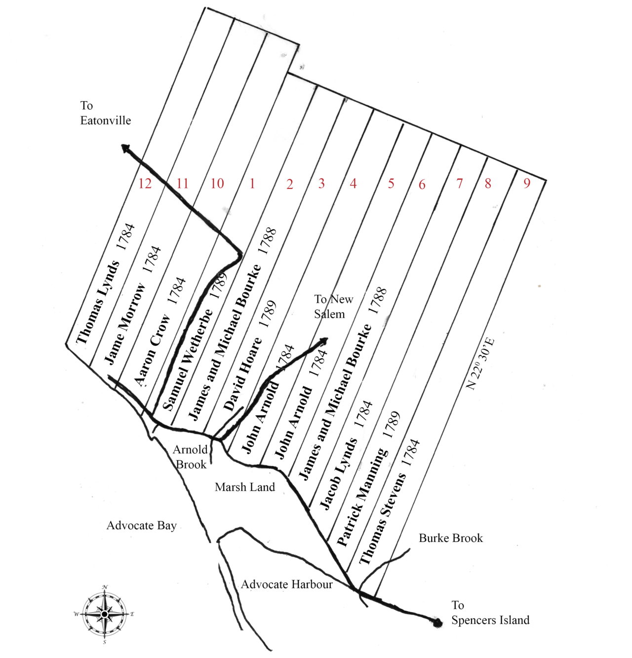 Land Grants | Overview of Advocate Harbour from 1763
